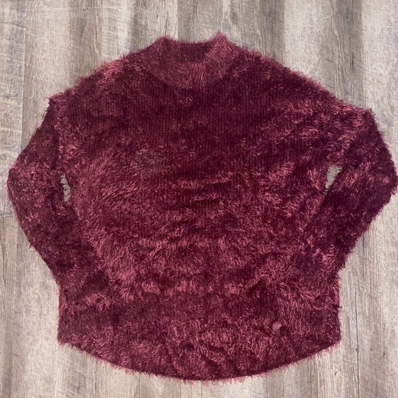 Sweaters | Fuzzy Maroon Sweater | Poshmark